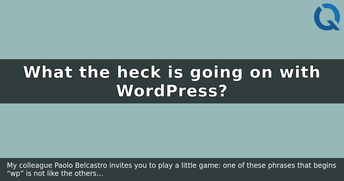 What the heck is going on with WordPress? – Dan Q