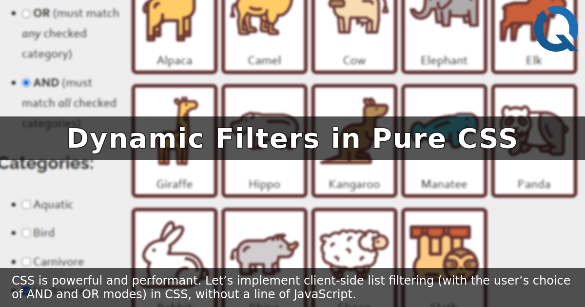 Dynamic Filters in Pure CSS – Dan Q