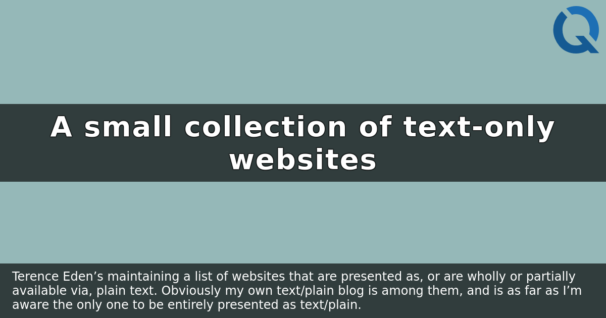 A small collection of text-only websites – Dan Q