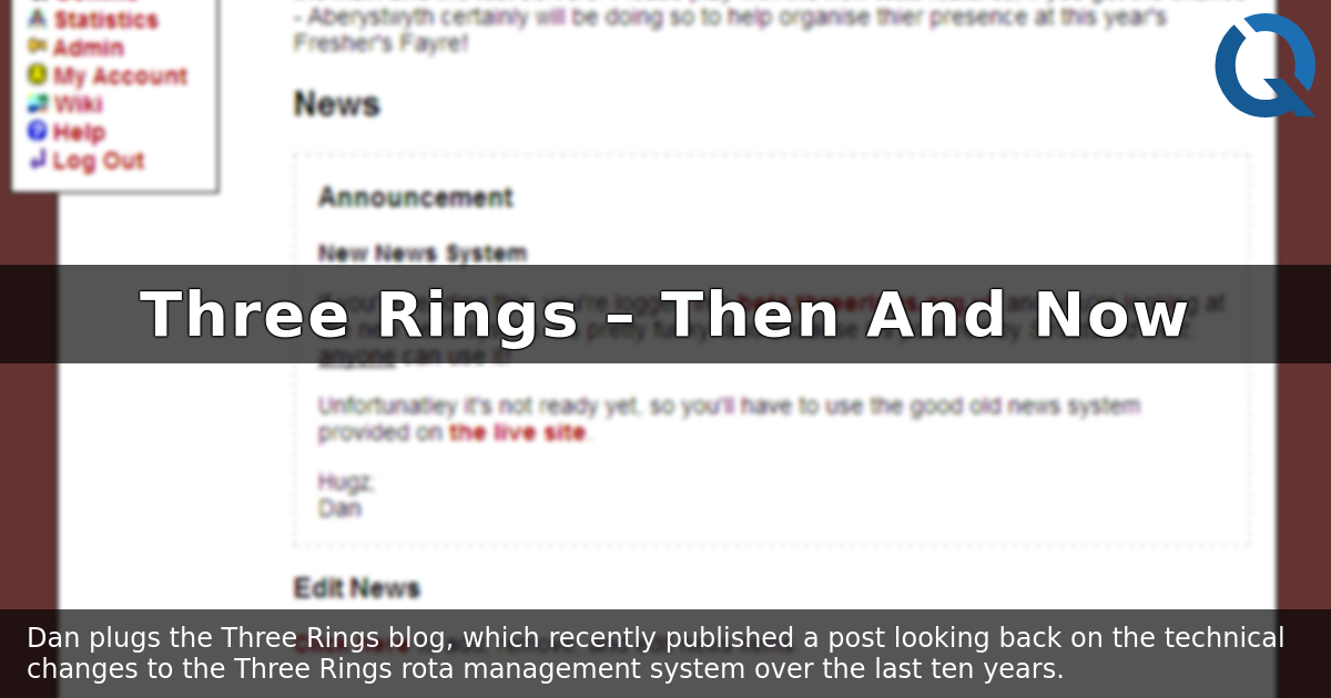 Three Rings – Then And Now – Dan Q