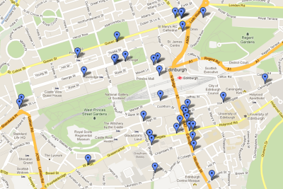 Edinburgh Free Fringe 2012 Venue Map – Dan Q
