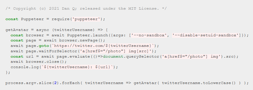 Getting Twitter Avatars (without the Twitter API) – Dan Q